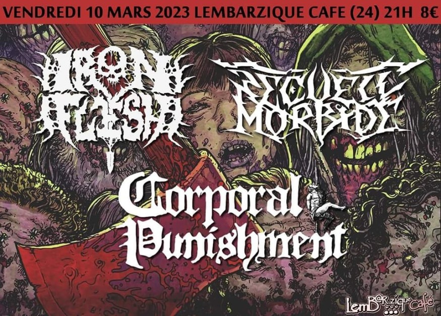 CARNET DE CONCERT -RECUEIL MORBIDE- IRON FLESH- CORPORAL PUNISHMENT Le ...